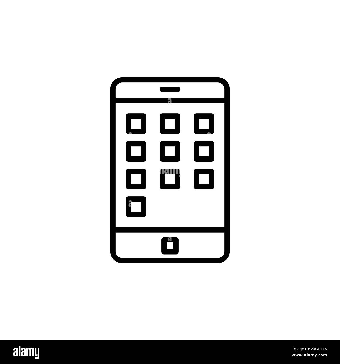 Mobile notch icon vector logo set collection or bundle pack group Stock ...