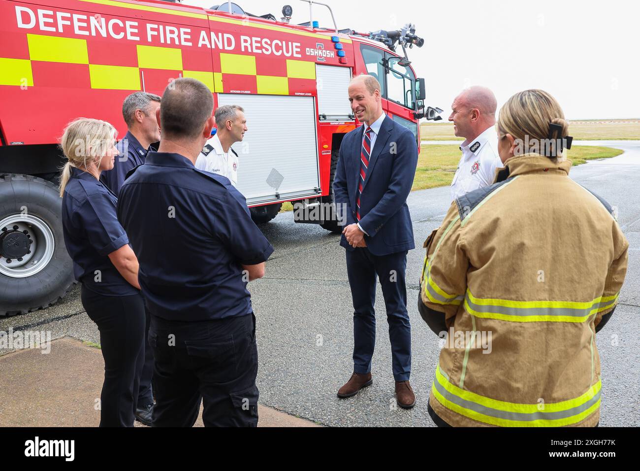 The Prince of Wales, Royal Honorary Air Commodore, RAF Valley, talks to ...