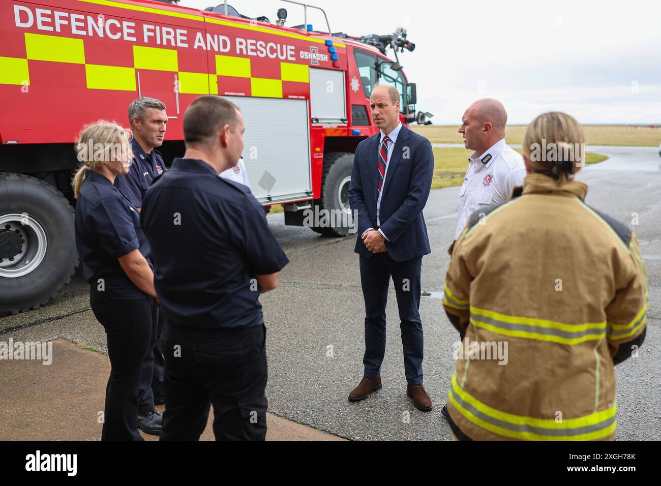 The Prince of Wales, Royal Honorary Air Commodore, RAF Valley, talks to ...