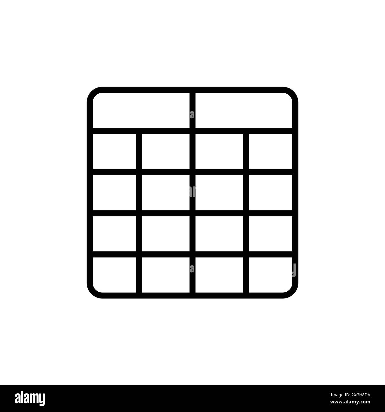 Table layout icon vector logo set collection or bundle pack group Stock ...