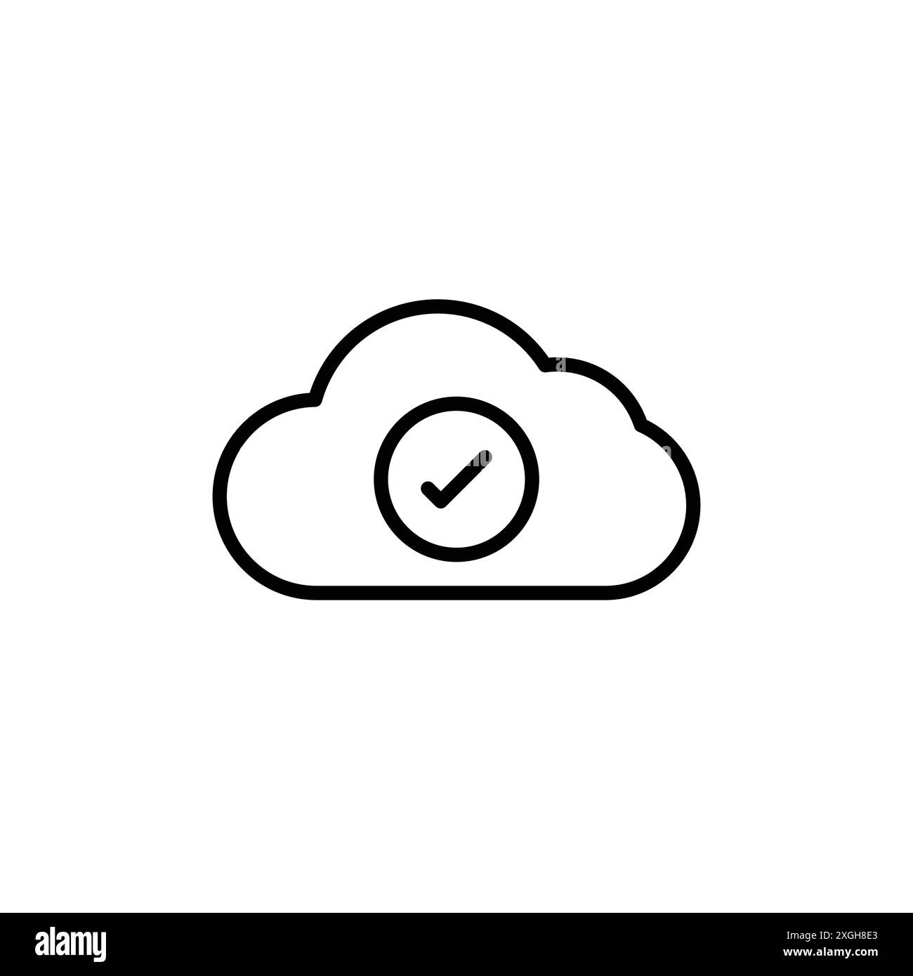 Cloud tick logo Black and White Stock Photos & Images - Alamy