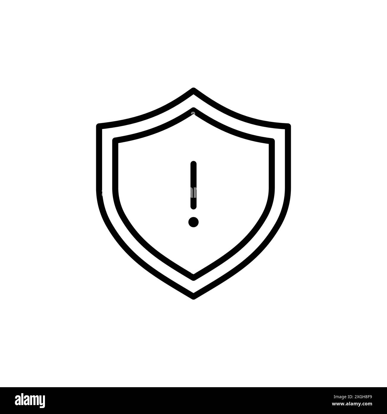Shield exclamation icon vector logo set collection or bundle pack group ...