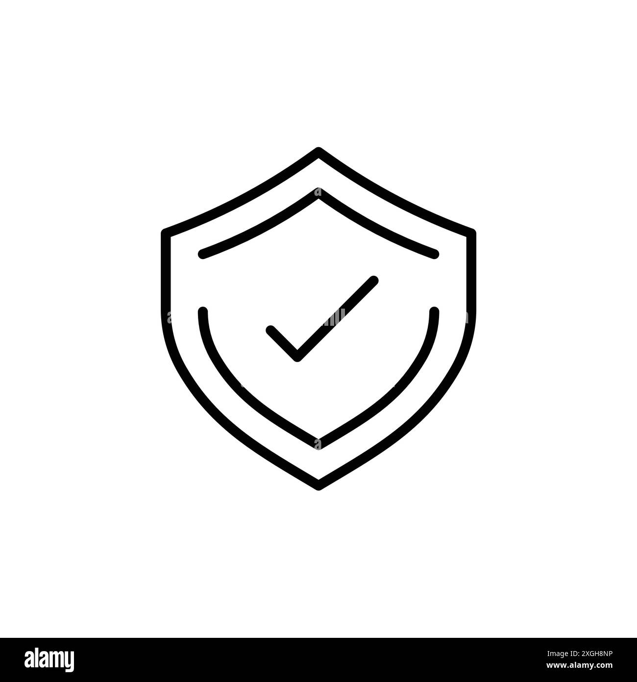 Shield check mark logo icon hi-res stock photography and images - Alamy