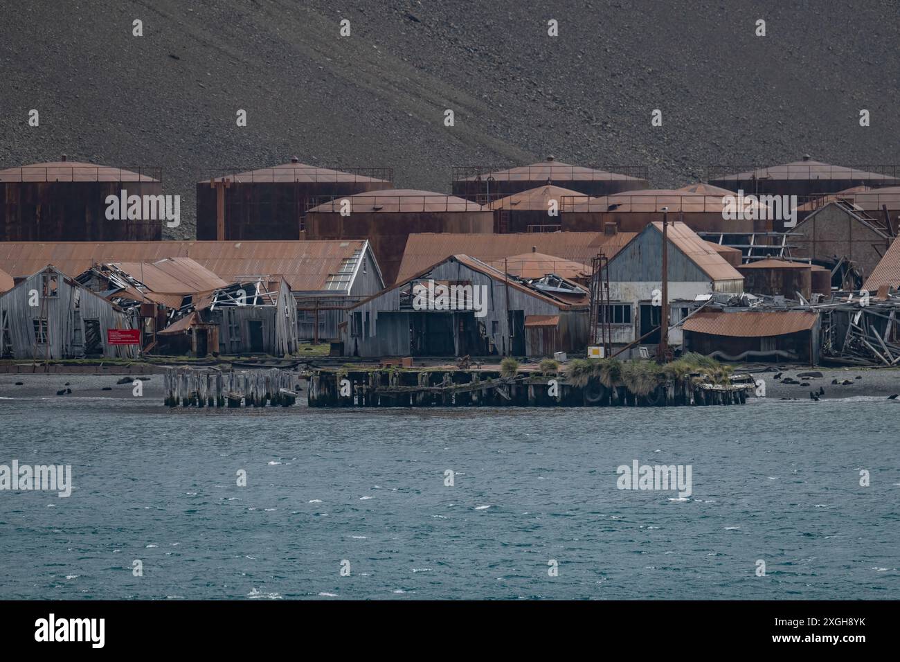 Stromness Bay deserted whaling station, South Georgia Stock Photo - Alamy