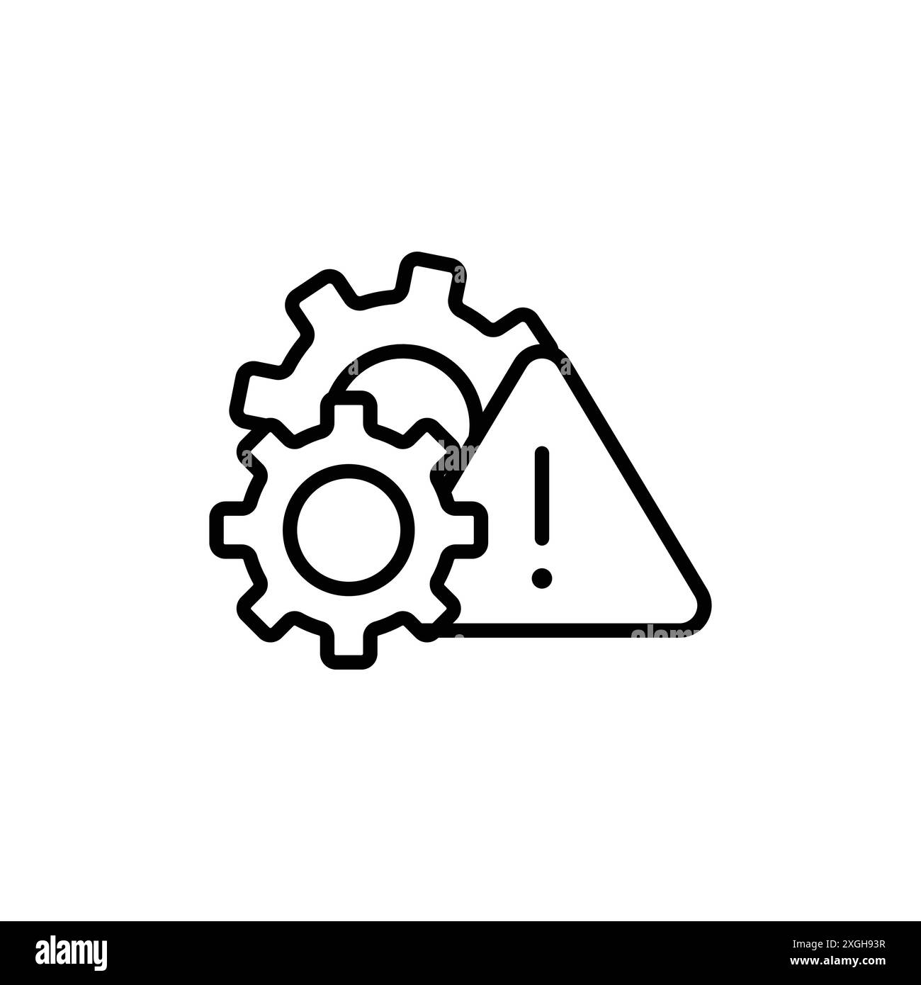 Technical warning icon vector logo set collection or bundle pack group ...