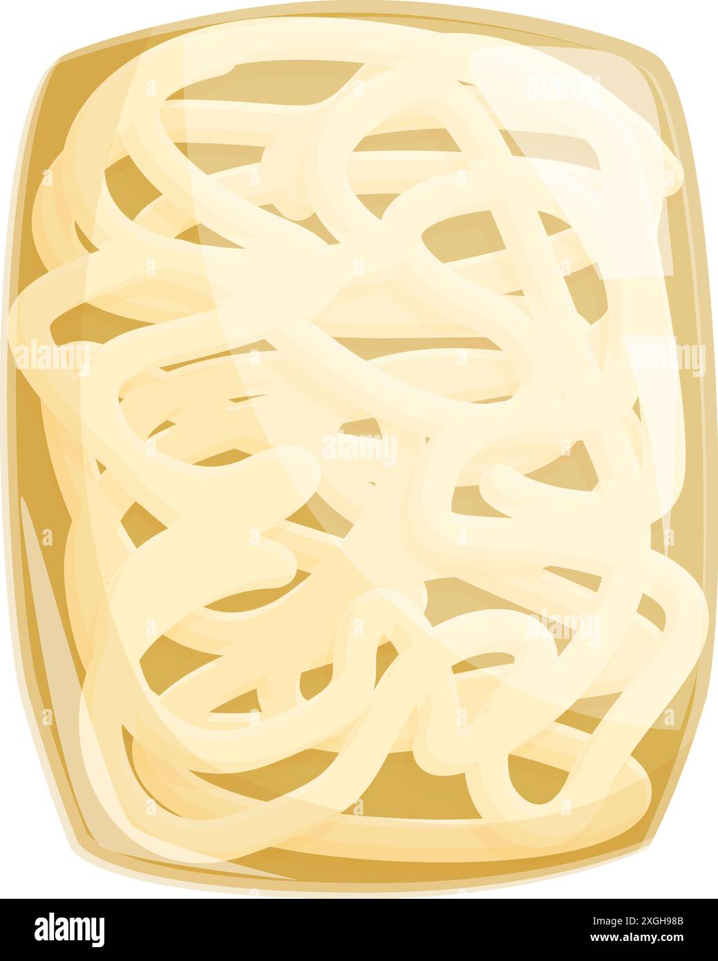 Udon noodles packed in a transparent plastic container hi-res stock ...