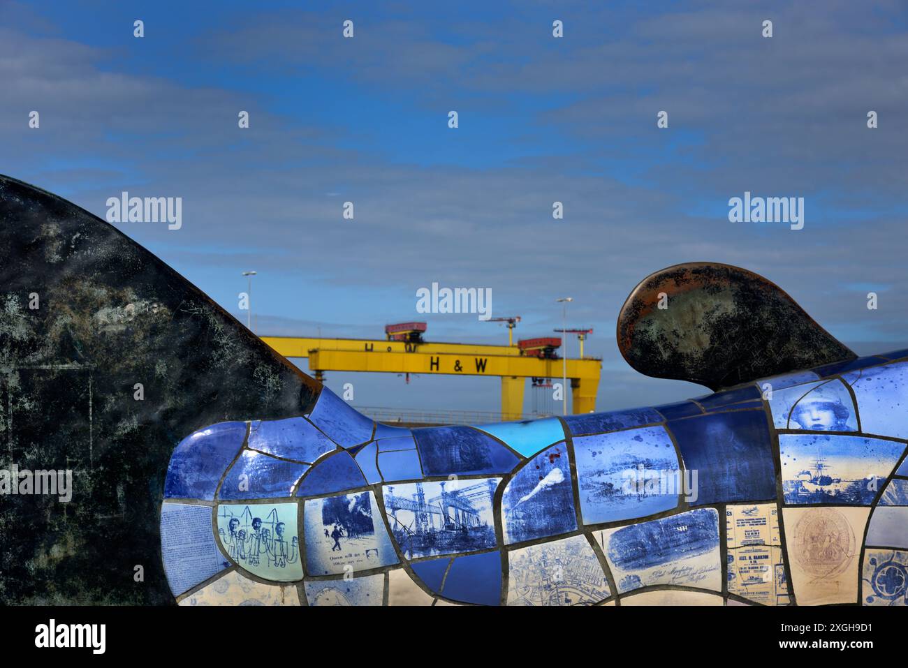 Big Fish Public Artwork Belfast Northern Ireland Stock Photo - Alamy