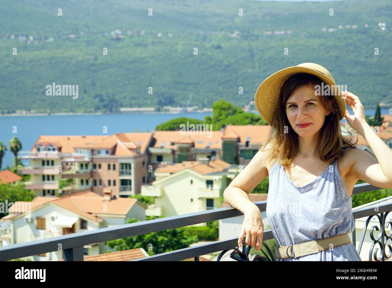 Montenegro woman balcony hi-res stock photography and images - Alamy