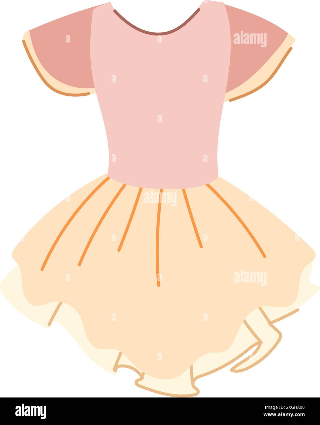 Watercolor Ballerina Dress Cartoon Vector Illustration Stock Vector Image And Art Alamy