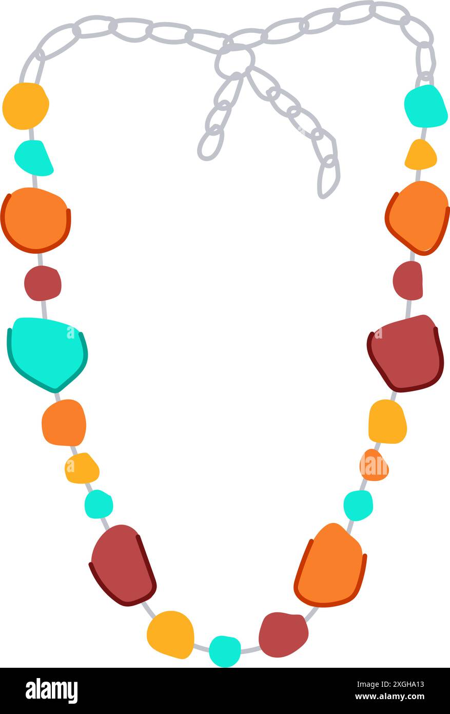 bead beads necklace cartoon vector illustration Stock Vector Image ...