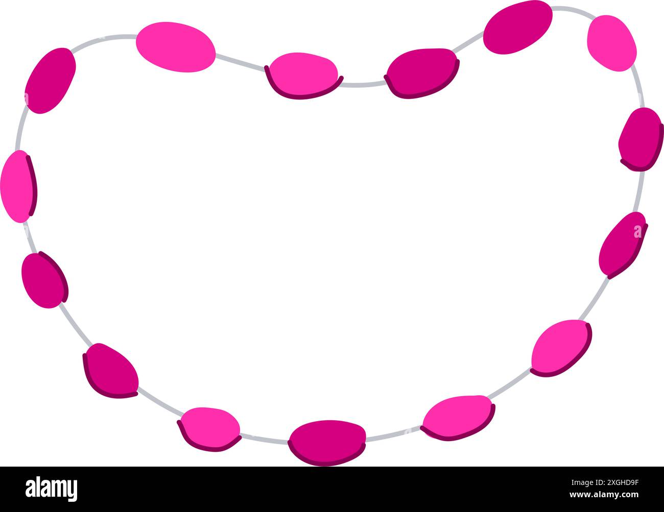 accessories beads necklace cartoon vector illustration Stock Vector ...
