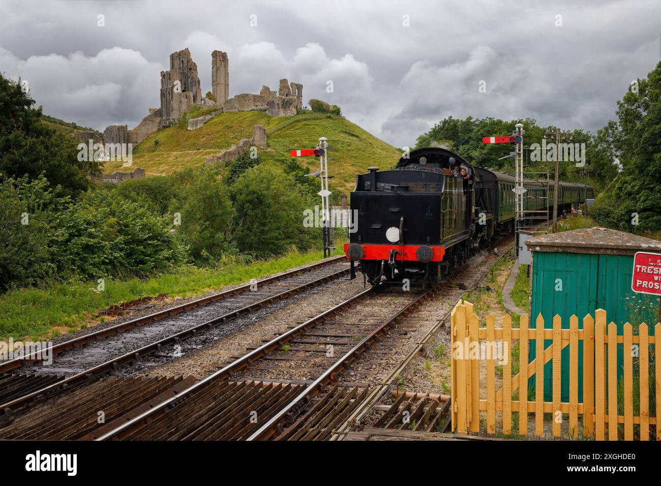 Steam Train on the Swanage Railway Dorset UK Stock Photo - Alamy