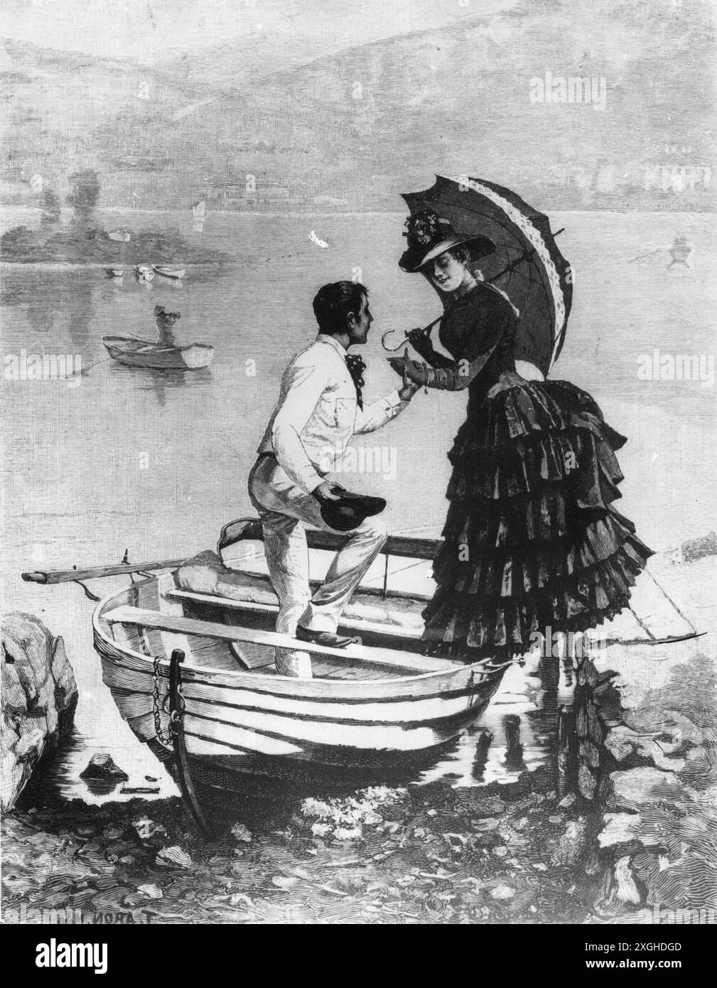 Engraving adapted from painting hi-res stock photography and images - Alamy