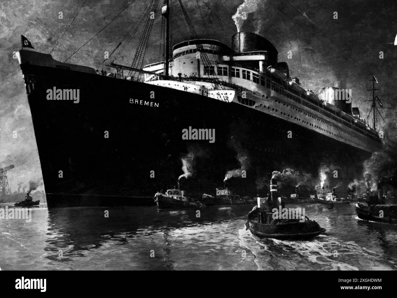 Steamship transport transportation Black and White Stock Photos ...