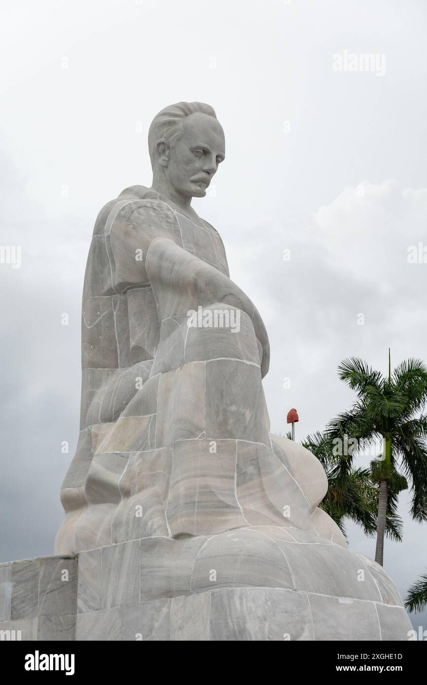 HAVANA, CUBA - AUGUST 28, 2023: Statue of sitting Jose Marti in Havana ...