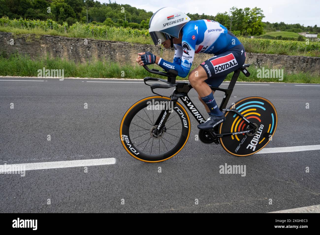 Mikel Landa, Soudal-QuickStep, 2024 Tour de france stage 7 timetrial ...