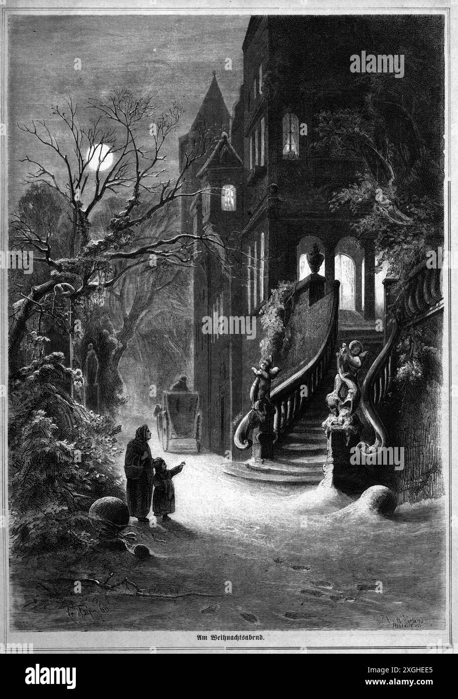 Country house christmas Black and White Stock Photos & Images - Alamy