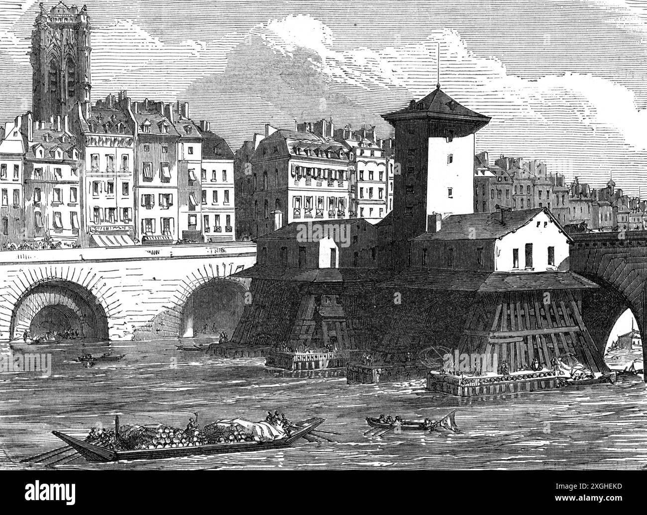 Geography travel france paris pont Black and White Stock Photos ...