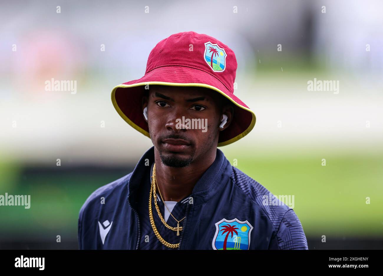West Indies player Alick Athanaze ahead of a nets session at Lord's ...