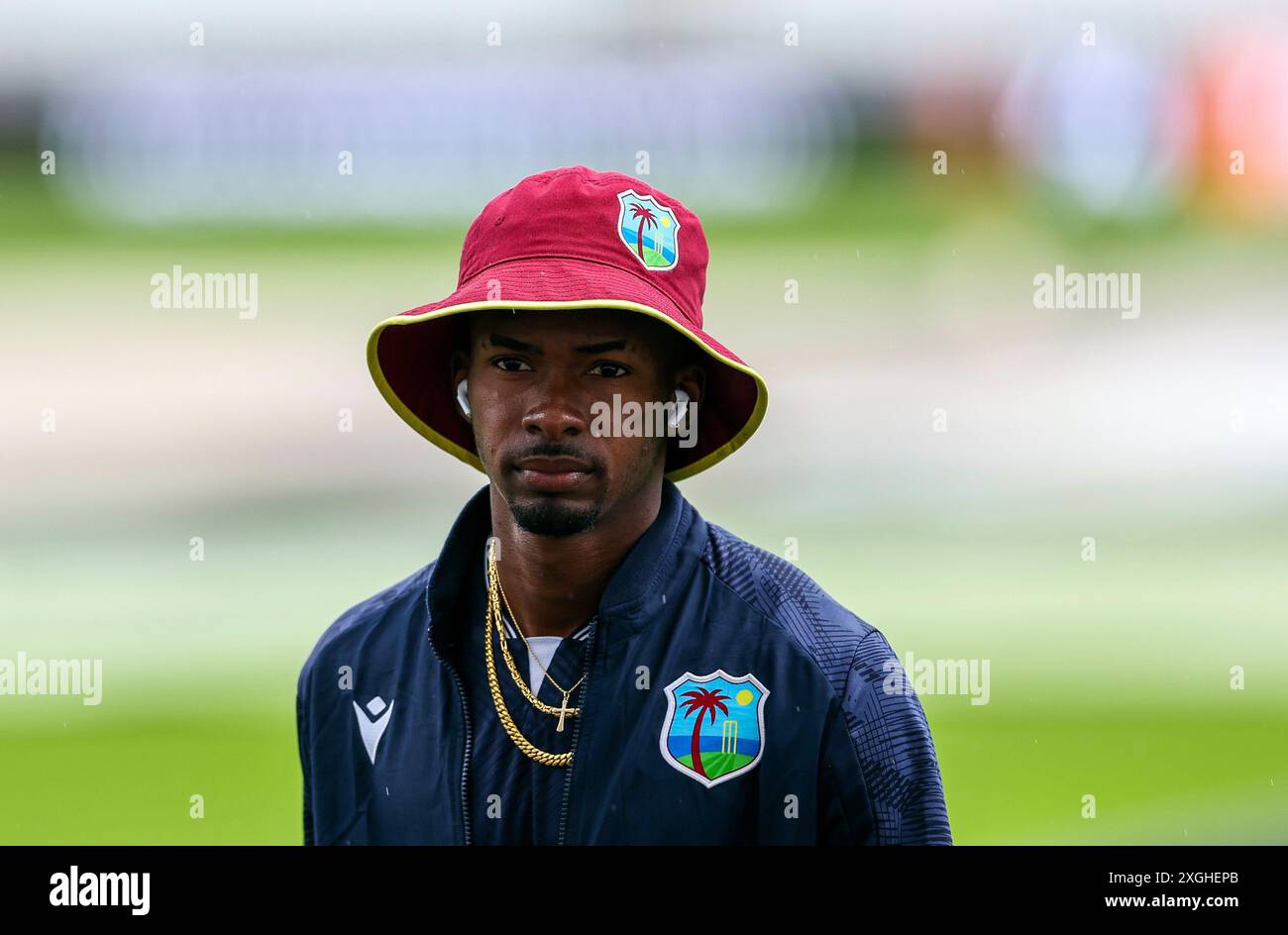 West Indies player Alick Athanaze ahead of a nets session at Lord's ...