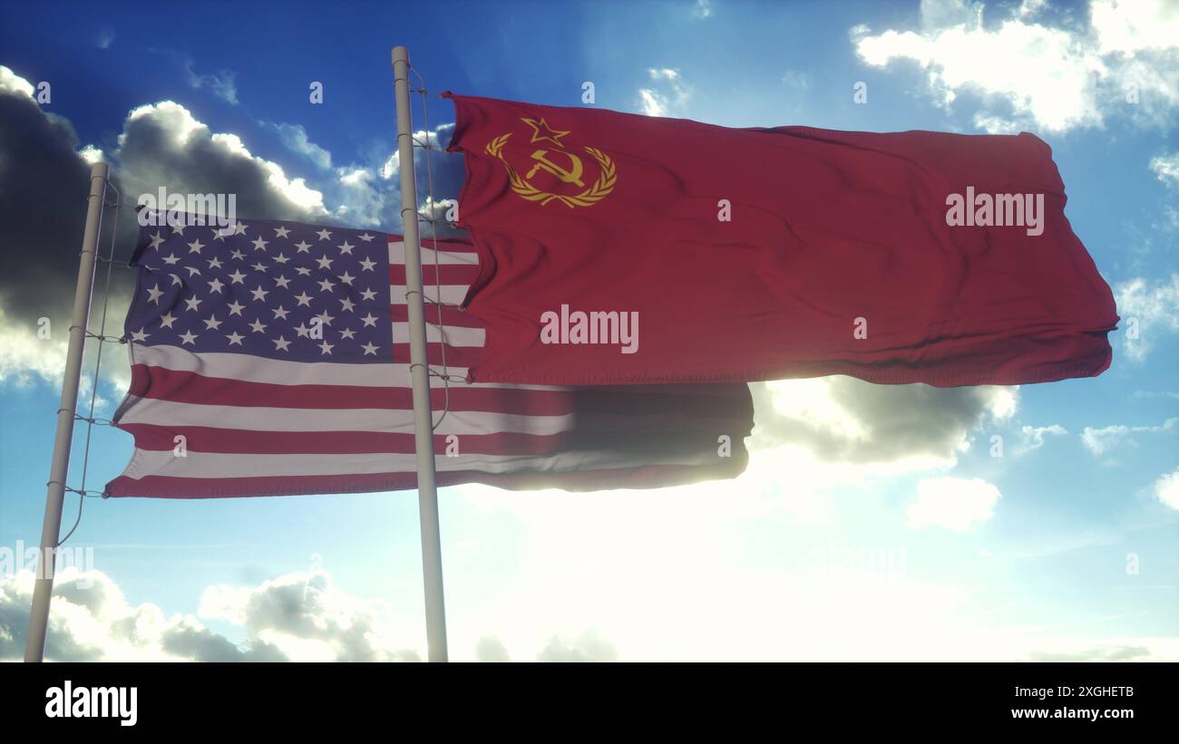 Soviet union usa flag hi-res stock photography and images - Alamy