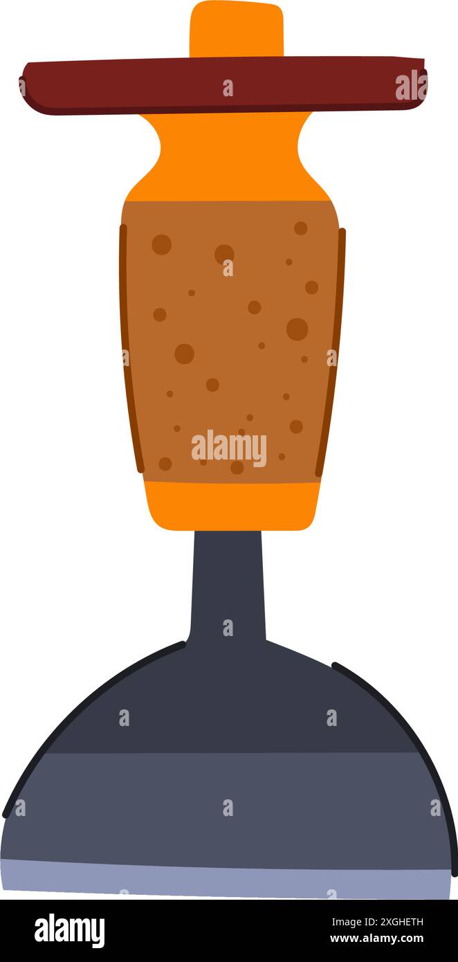 hard brick chisel cartoon vector illustration Stock Vector Image & Art ...