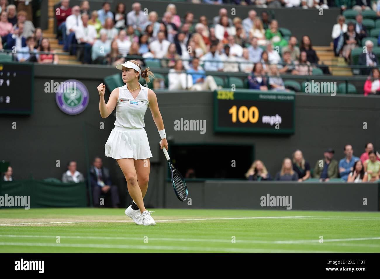 Lulu Sun reacts during her match against Donna Vekic (not pictured) on ...
