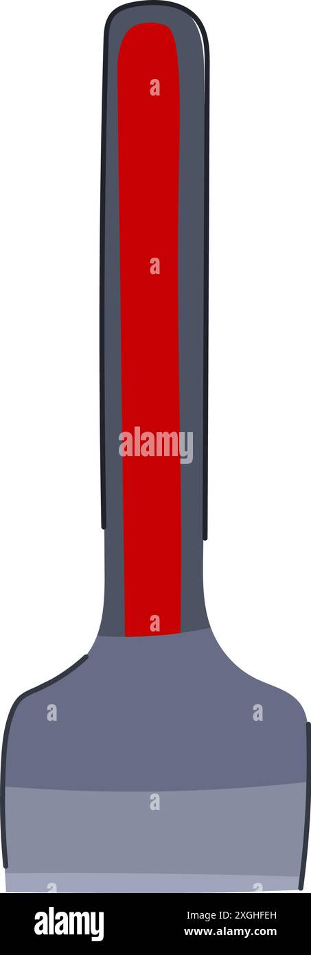 doodle brick chisel cartoon vector illustration Stock Vector Image ...