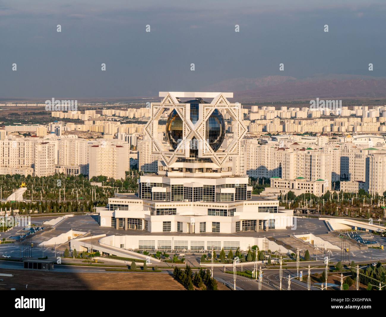 Turkmenistan ashgabat white marble buildings hi-res stock photography ...