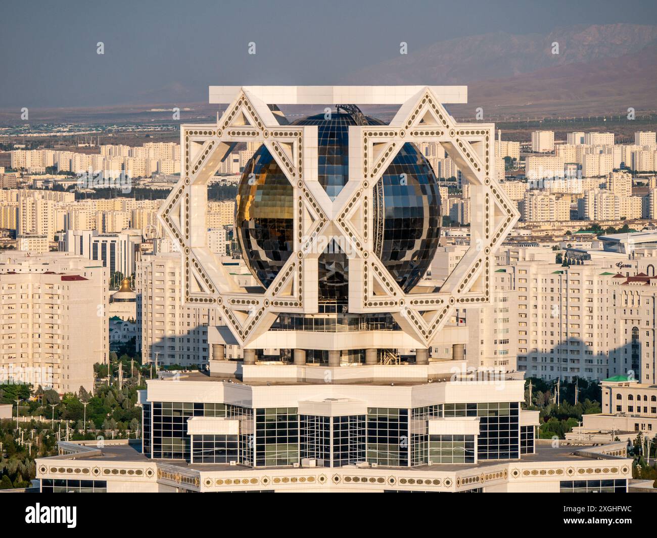 Wedding Palace in Ashgabat, Turkmenistan with White Marble Buildings in ...