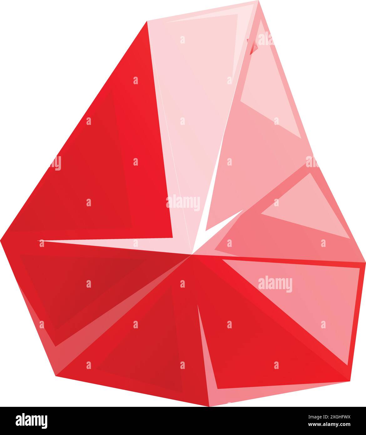 Large Red Crystal Is Sparkling With Inner Light Stock Vector Image And Art Alamy 