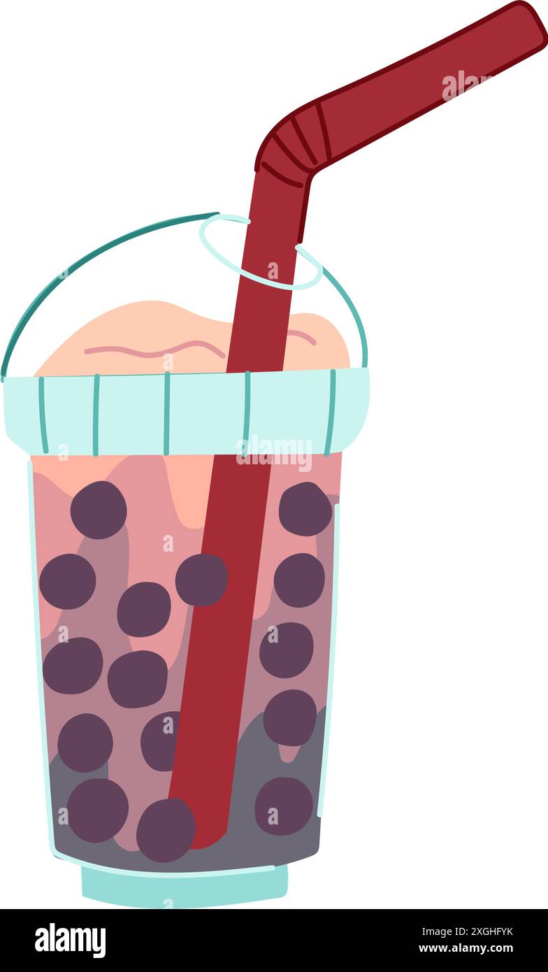 coffee bubble tea cartoon vector illustration Stock Vector Image & Art ...