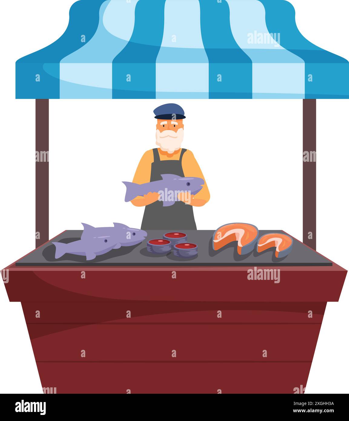 Salmon fish shop display Cut Out Stock Images & Pictures - Alamy