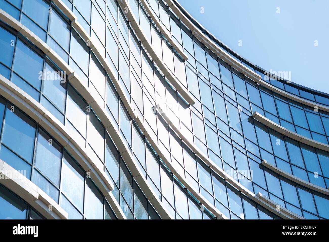 Building facade detail pattern with layers of windows, modern urban ...
