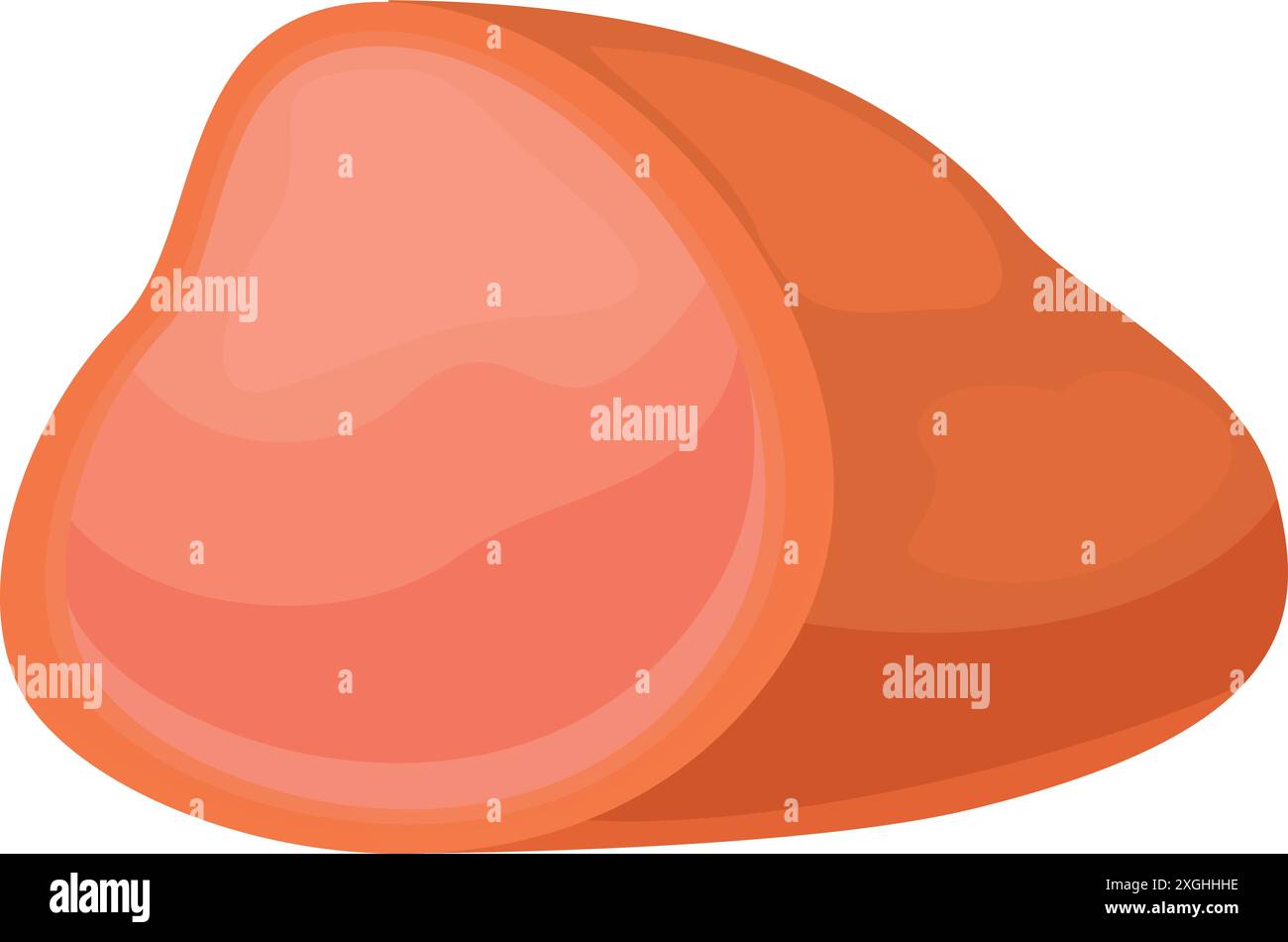 Illustration featuring a large cooked ham, emphasizing its juicy ...