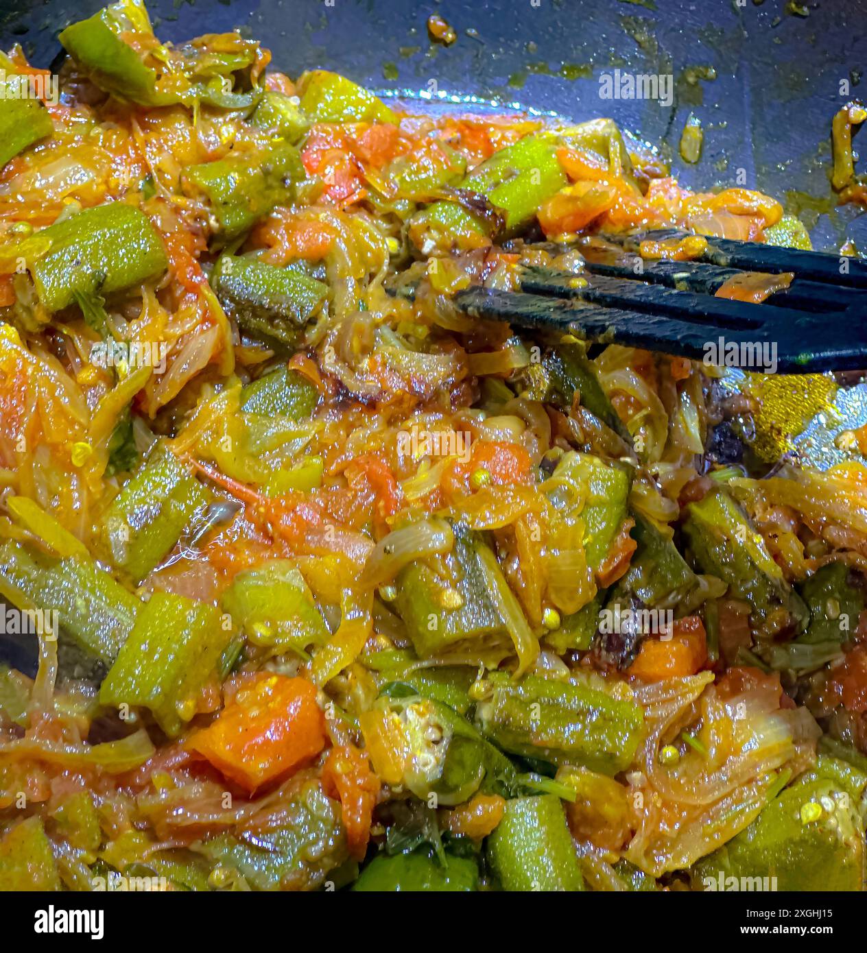 Bhindi fry is a everyday side dish made of stir fried ladies finger or ...