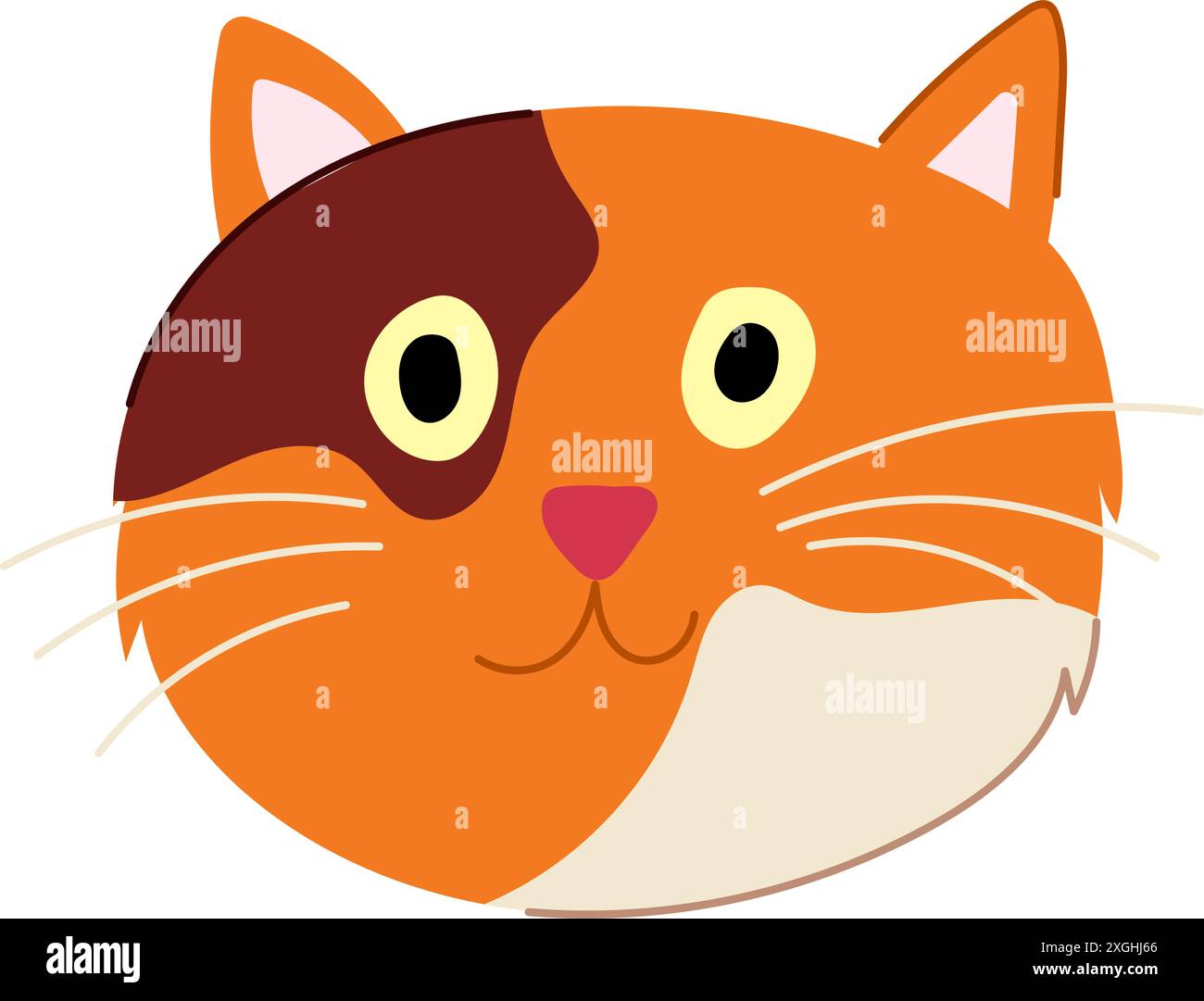 happy cat face cartoon vector illustration Stock Vector Image & Art - Alamy