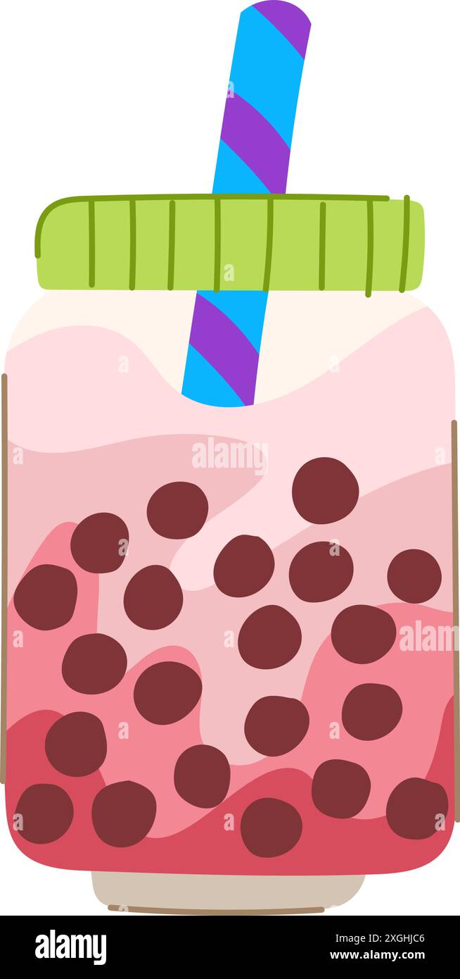 cup bubble tea cartoon vector illustration Stock Vector Image & Art - Alamy