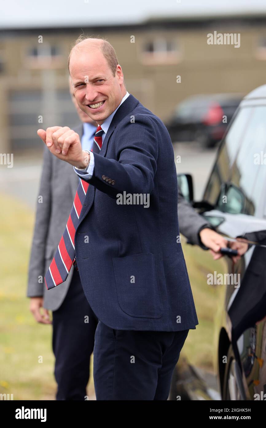 The Prince of Wales, Royal Honorary Air Commodore, RAF Valley, leaves ...