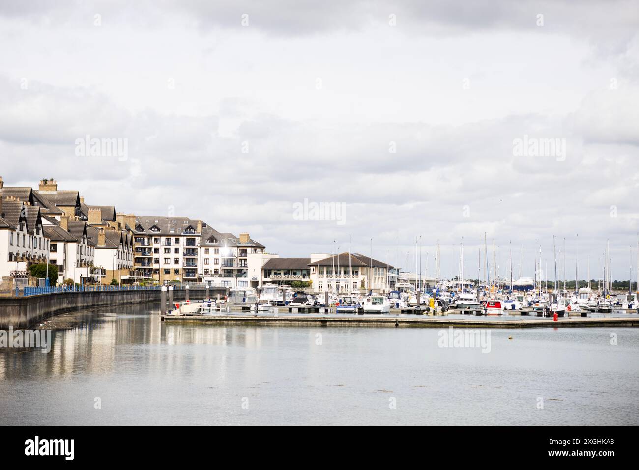 The marina, port, and Marina Village in Malahide, County Dublin ...