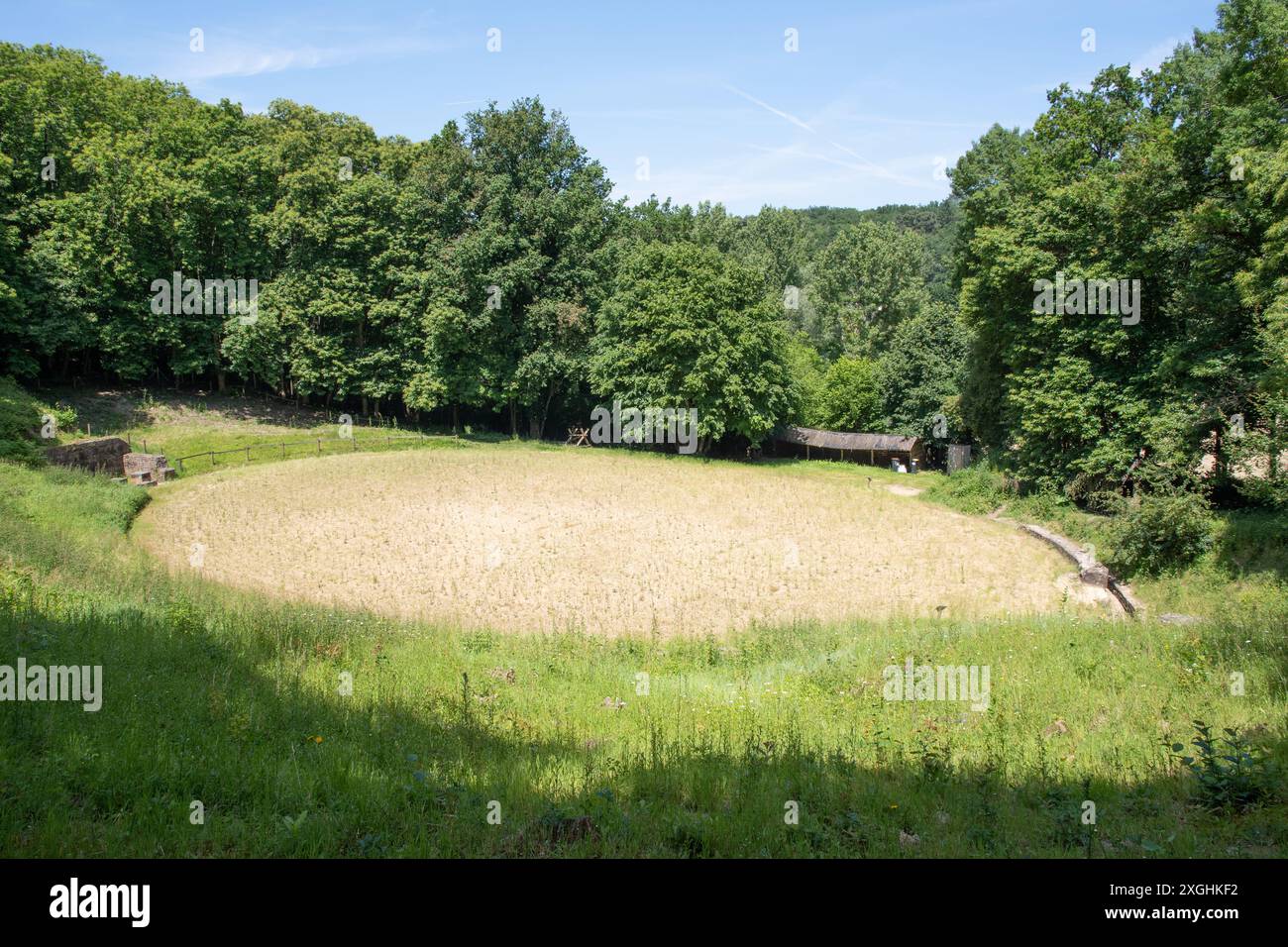 Gallo Roman Amphitheatre, Gennes Stock Photo - Alamy