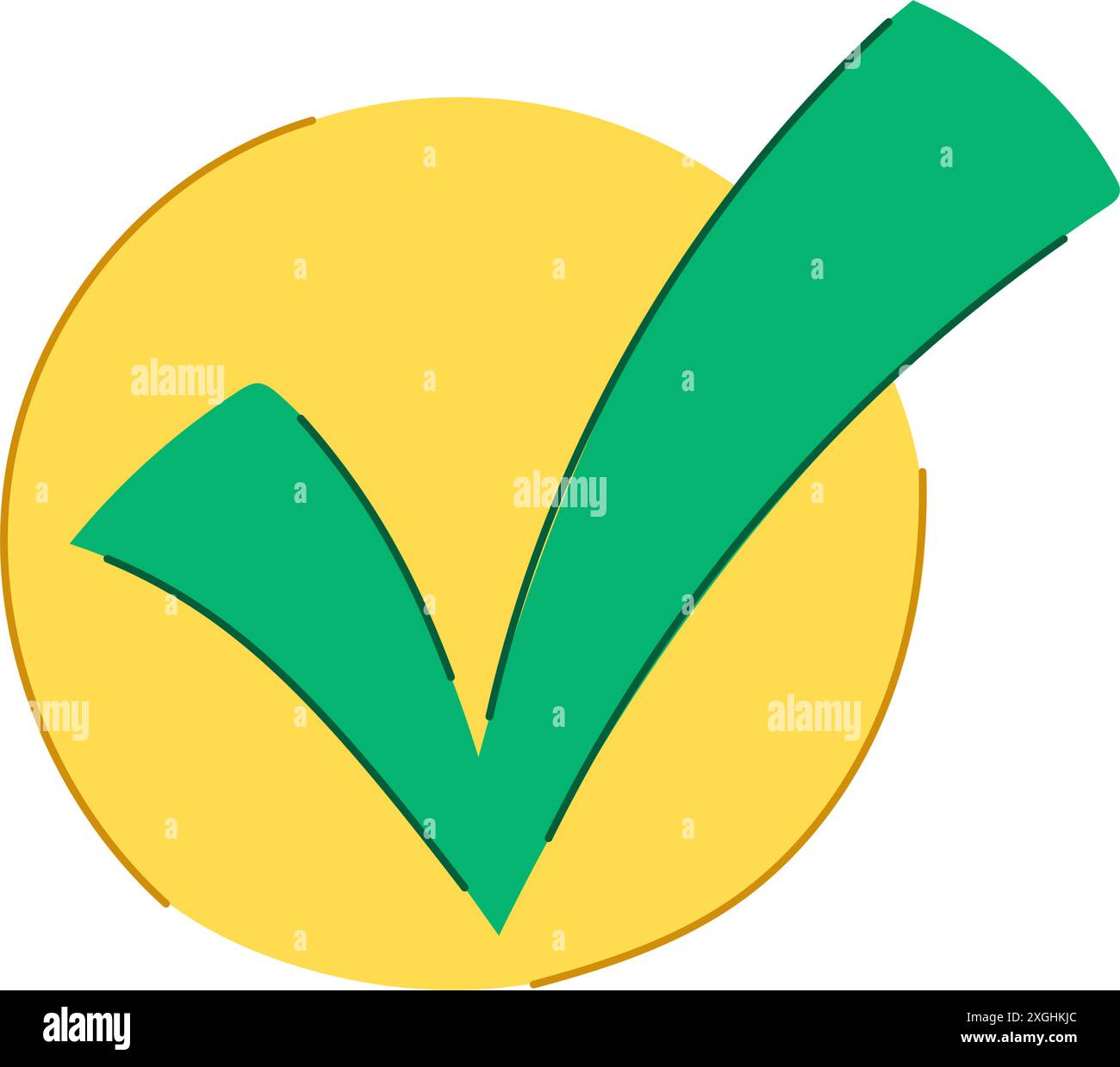 tick check mark cartoon vector illustration Stock Vector Image & Art ...