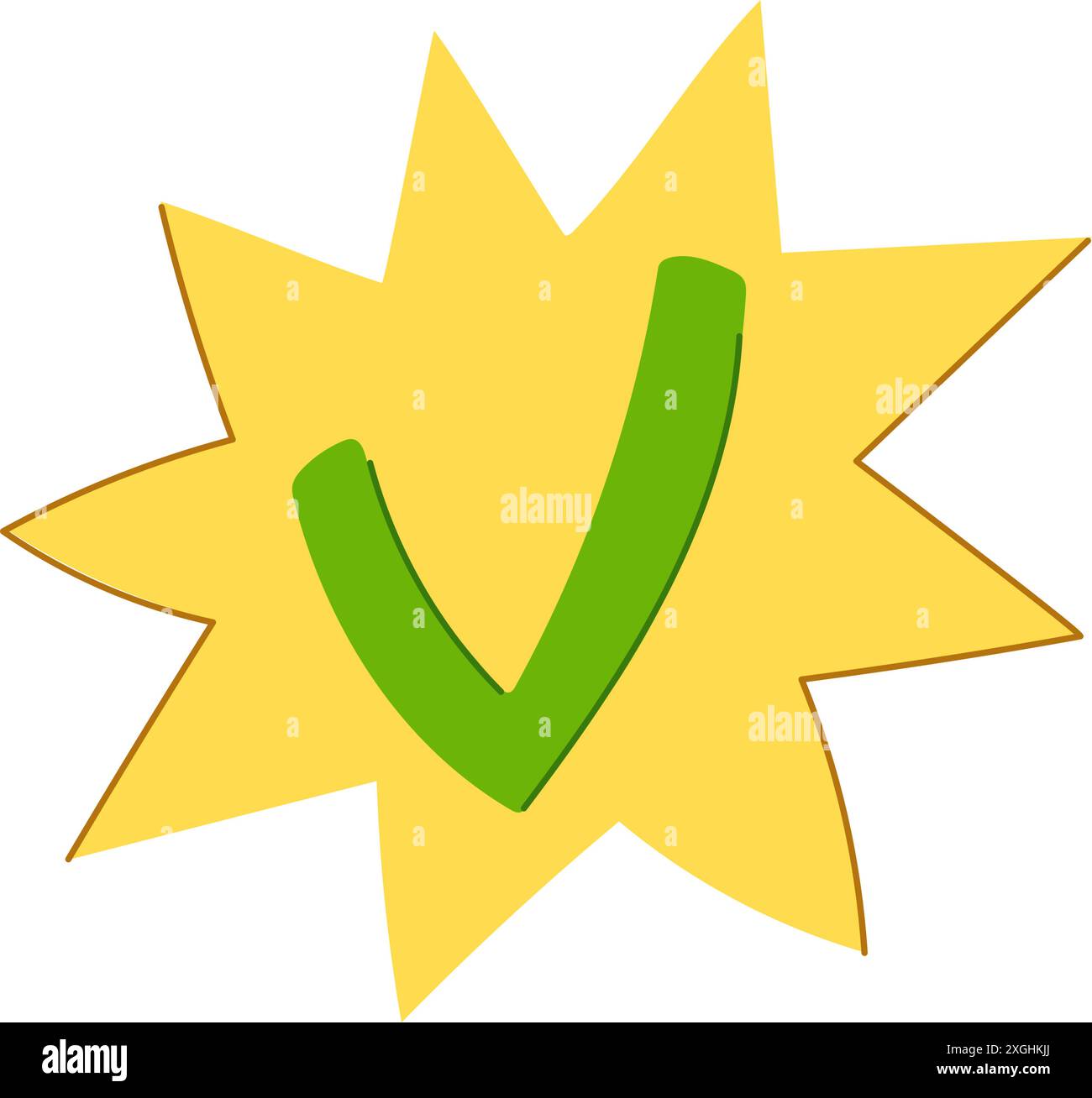 graphic check mark cartoon vector illustration Stock Vector Image & Art ...