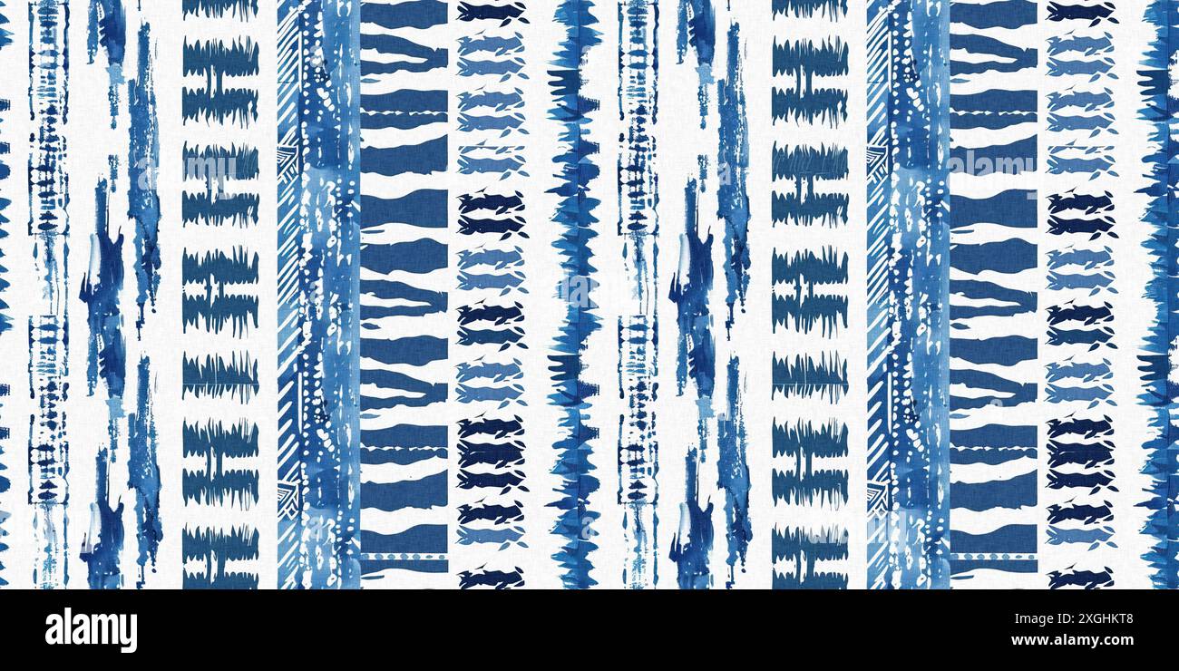 Modern blue white irregular beach stripe border for summer doodle ...