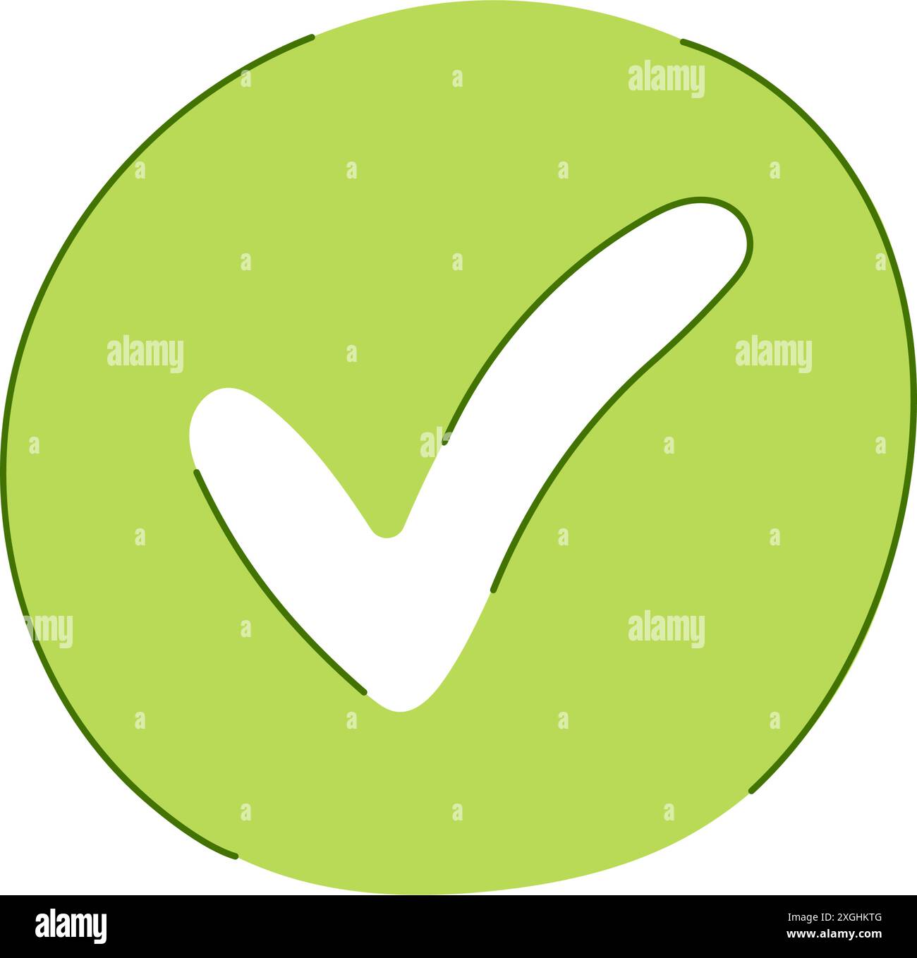 sign check mark cartoon vector illustration Stock Vector Image & Art ...