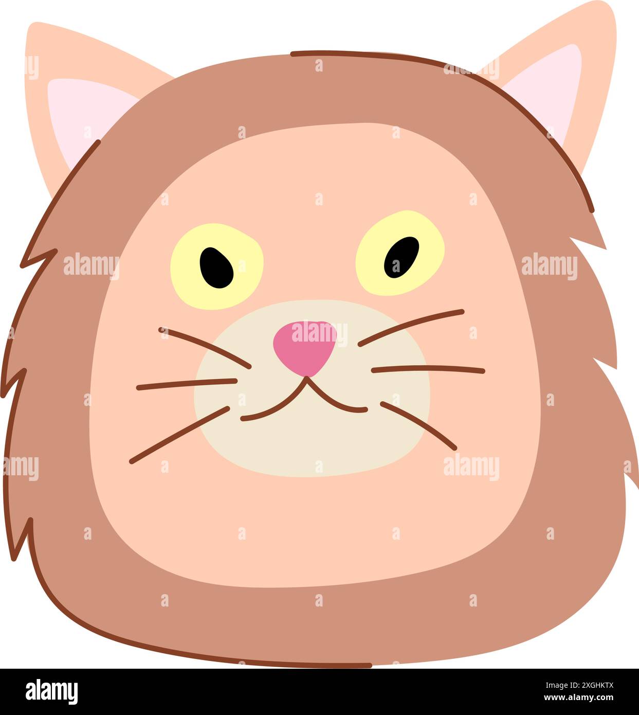 head cat face cartoon vector illustration Stock Vector Image & Art - Alamy