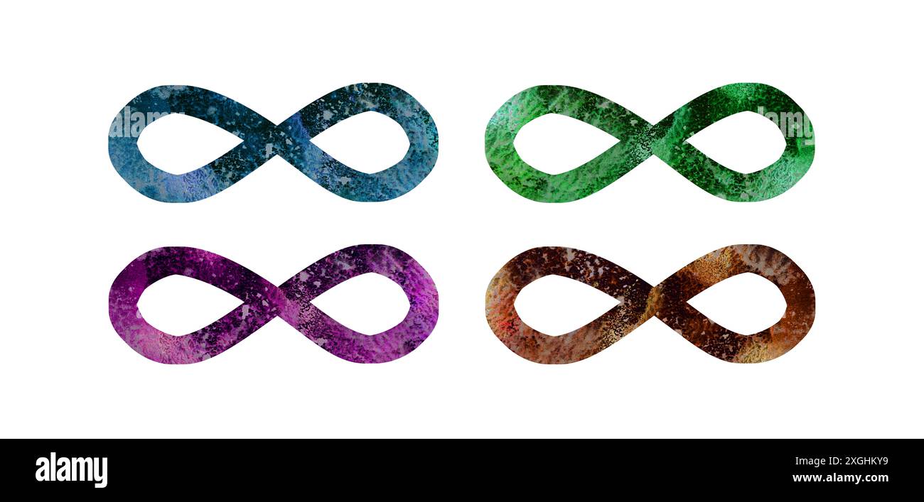 Watercolor eyeglasses color texture background. Green abstract infinity ...