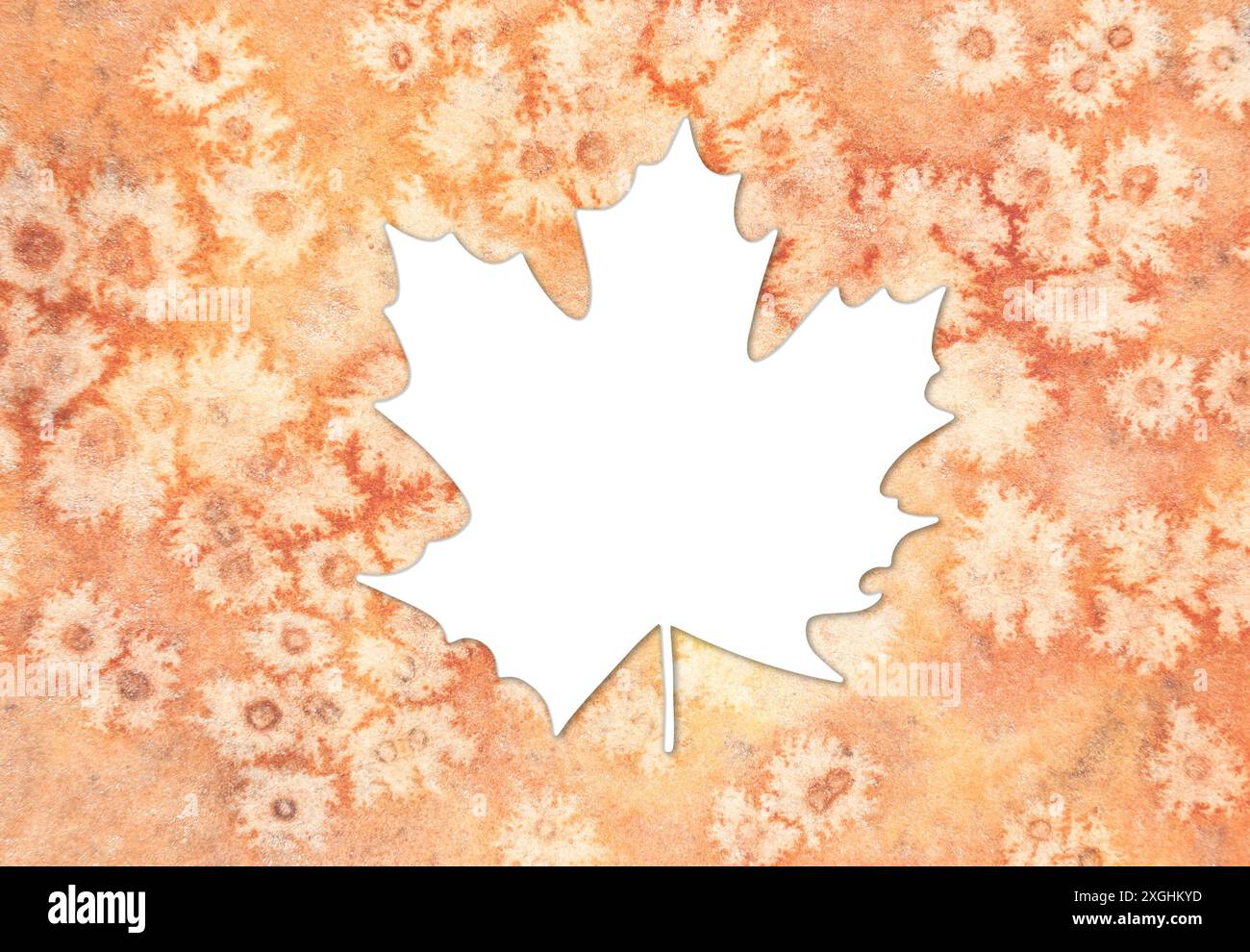 Watercolor autumn texture simbol. Orange and yellow abstract landscape ...