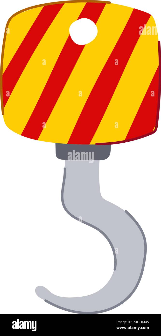 equipment crane hook cartoon vector illustration Stock Vector Image ...