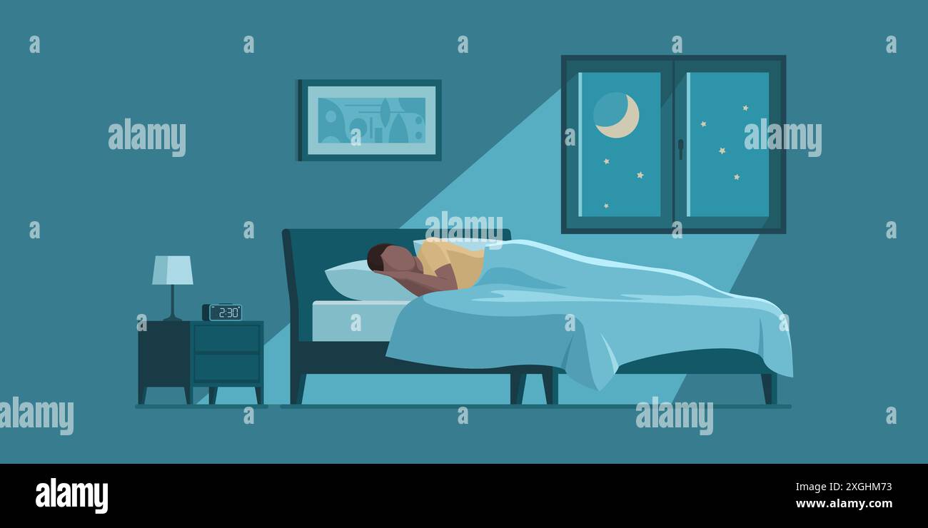 Healthy sleep concept Stock Vector Images - Alamy